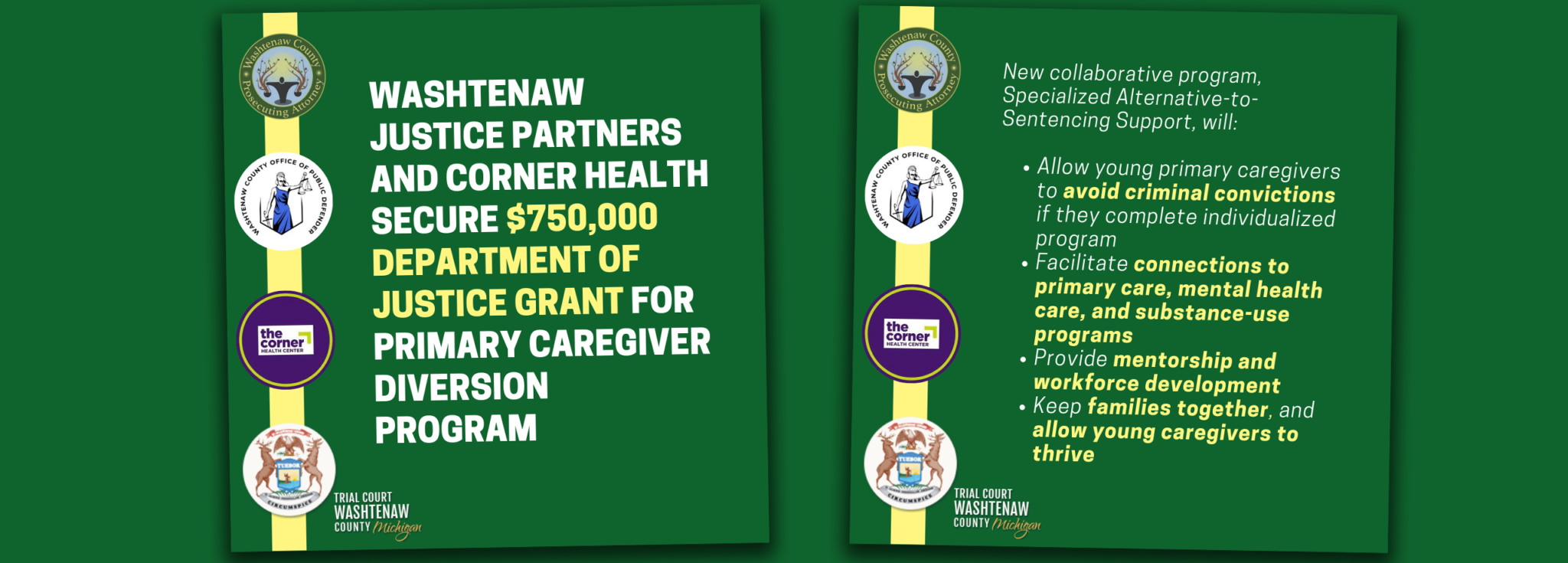 Corner Health Center, Washtenaw County Justice Partners Receive ...